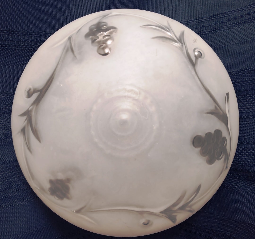 Vintage Replacement Shade Ceiling Light Wall Fixture Frosted Glass W ...