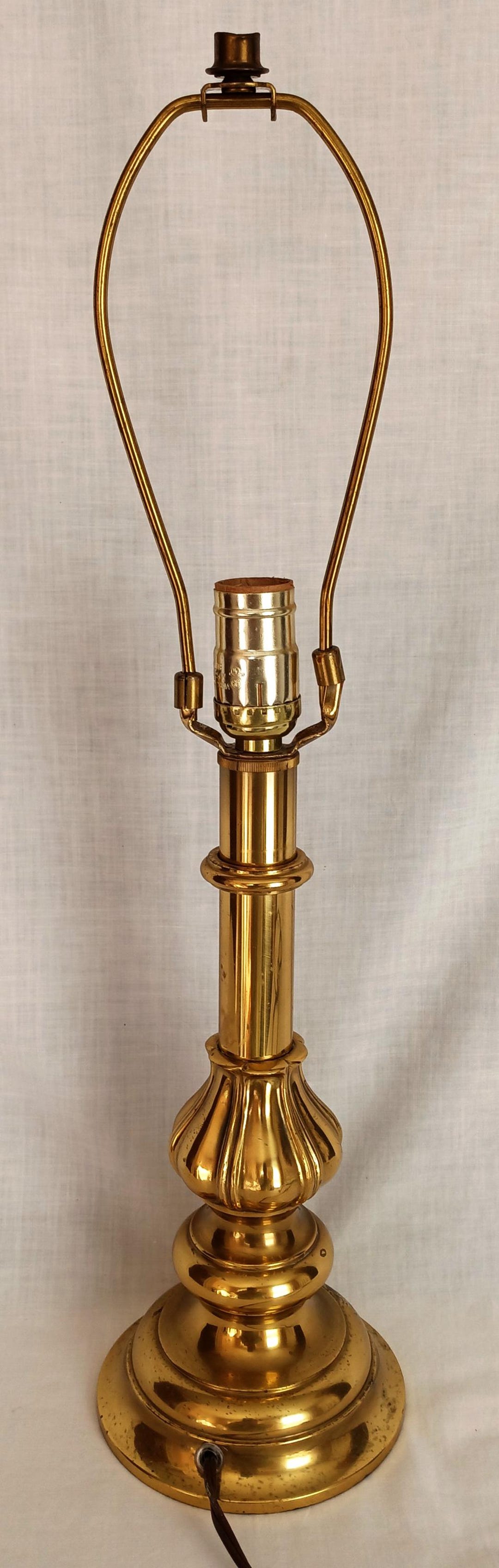 Vintage Solid Brass Stiffel Table Desk Lamp Tulip Design Model 5553 ...