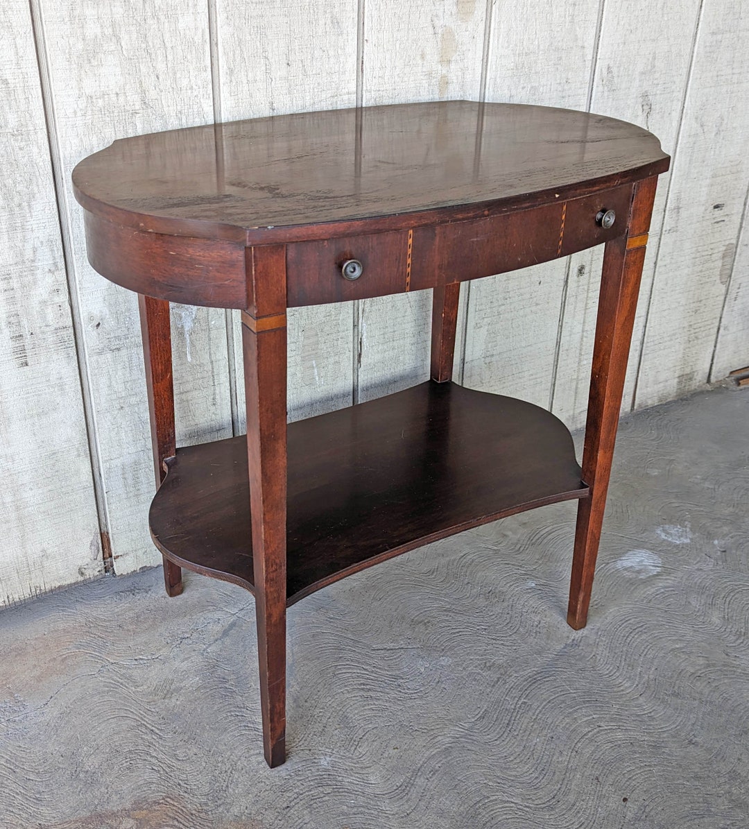 Antique Vintage Old mersman Mahogany SOLID Old Wood Wooden Side End ...