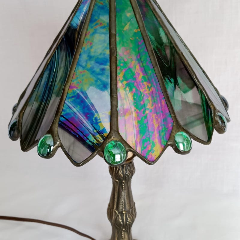 Glass Column Lamp - Etsy