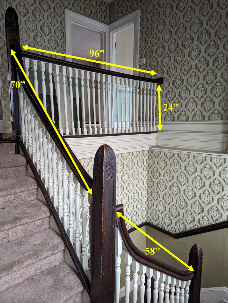 COMPLETE! Antique Vintage Old Salvaged Reclaimed Staircase Balusters ...