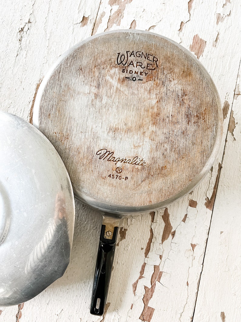 Vintage Antique Magnalite Wagnerware Wagner Ware Aluminum Saute Pan ...