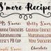 S'mores Recipe Card - Etsy