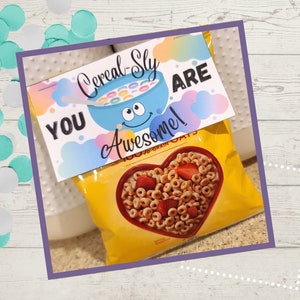 Valentines, Cereal-sly, Valentine Printable, Cereal, Print at Home ...