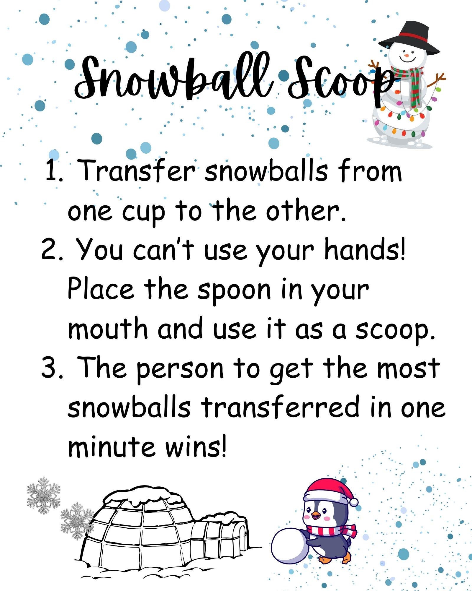 Christmas Games: Snow Ball Scoop Game - Etsy UK