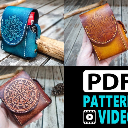 Leather Pattern / Cigarette Case With Small Lighter Slot / PDF - Etsy