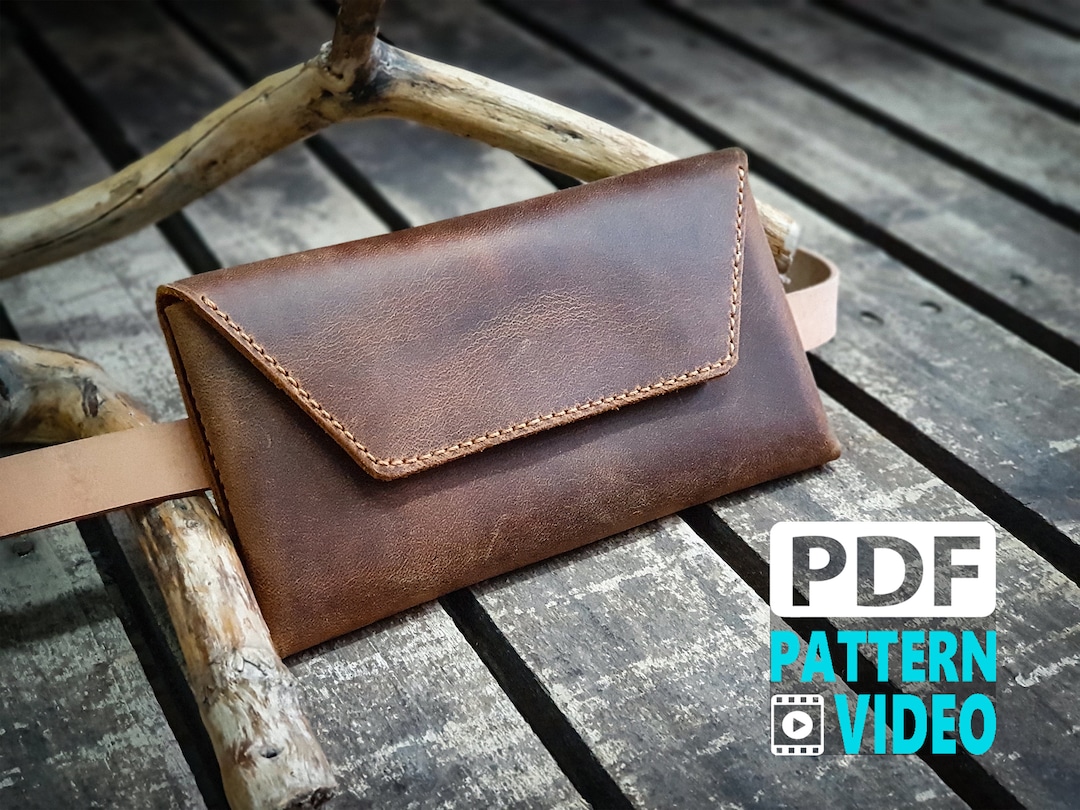 PDF Pattern for Leather Belt Bag / Leather Waist Pouch / Plus Video - Etsy
