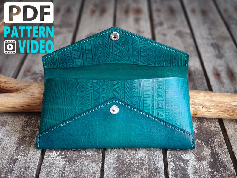 PDF Leather Pattern. Long Envelope Wallet Pattern and - Etsy