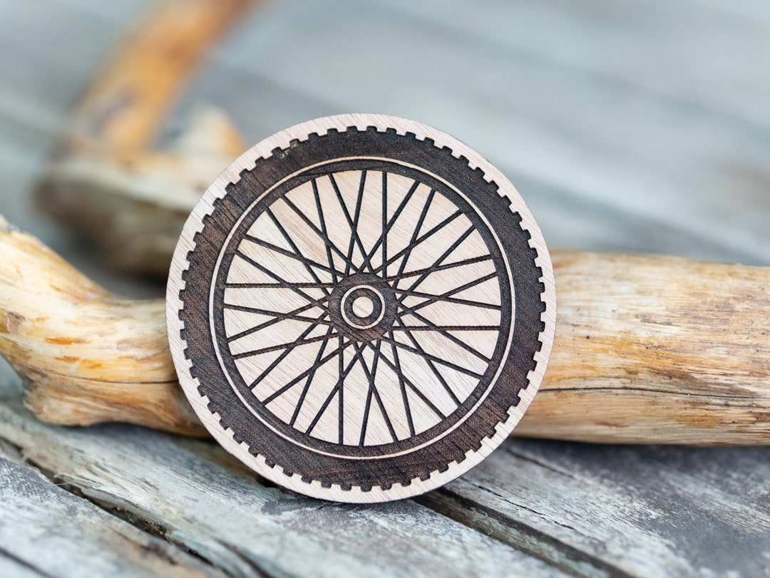 Bicycle Wheel Wooden Stamp for Leather Crafting | 8 Cm Diameter or 3,15 ...