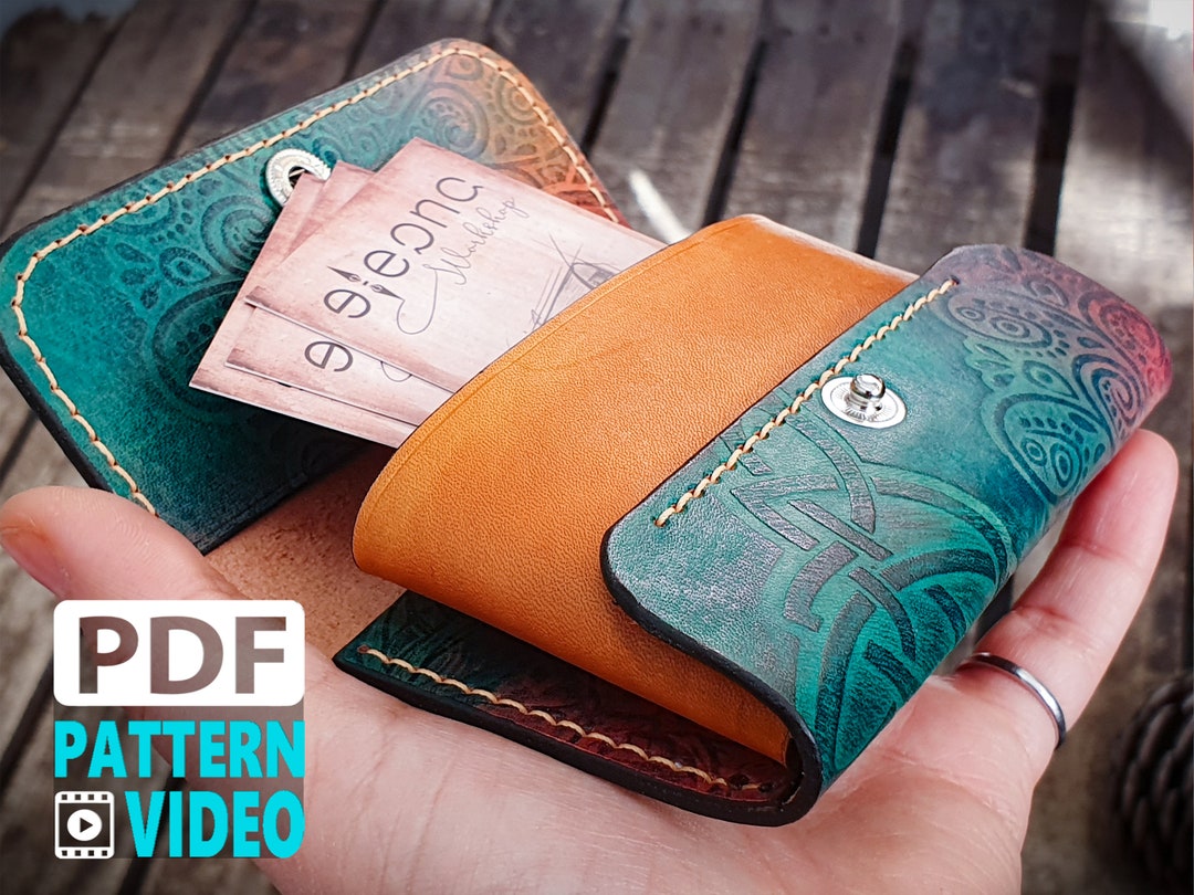 Leather Card Holder Pattern / PDF Pattern - Etsy