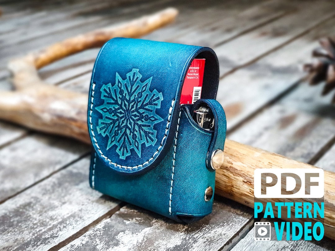 Leather Pattern / Cigarette Case With Small Lighter Slot / PDF Leather ...