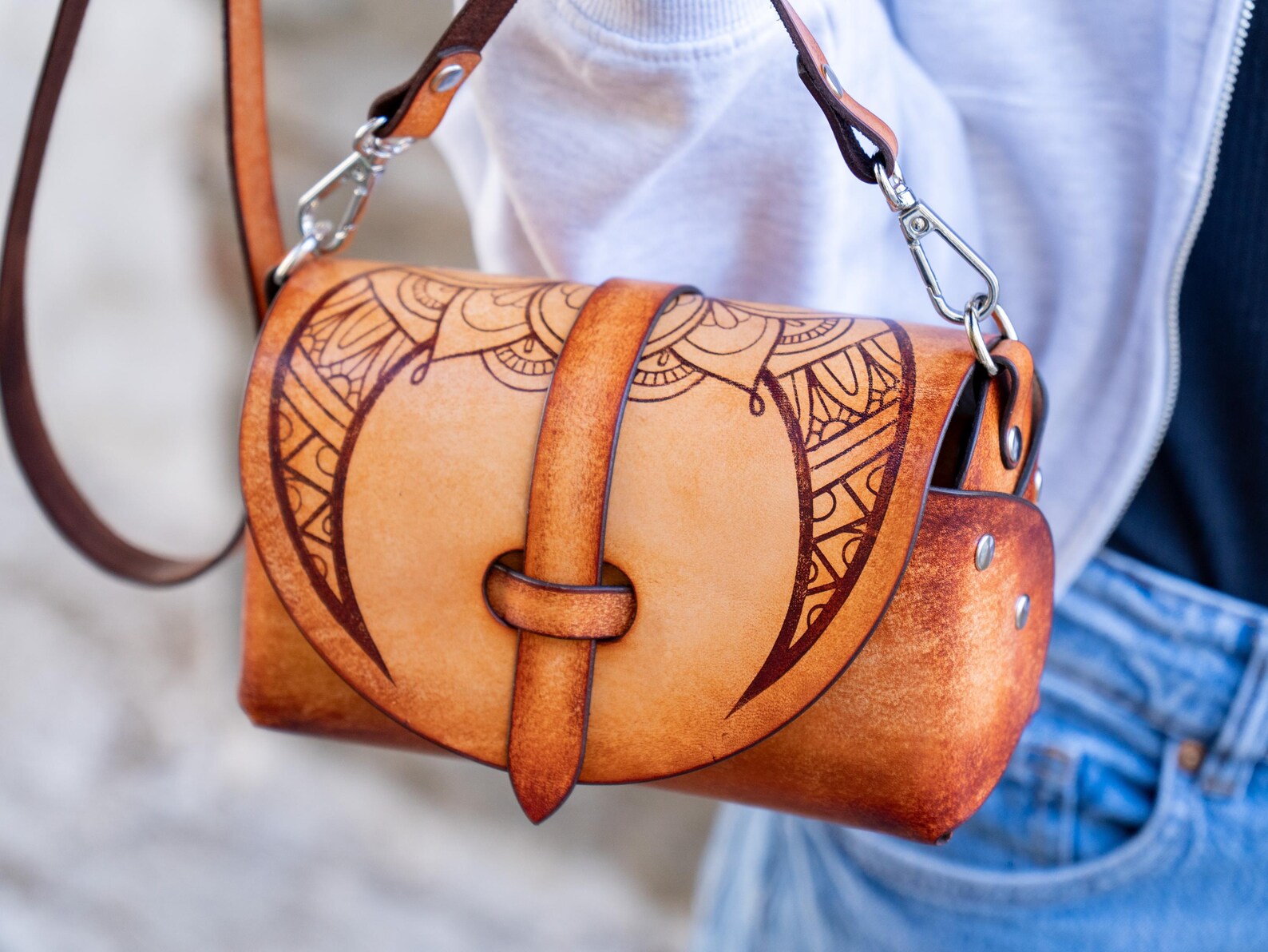 No Stitching "selene" Shoulder Bag for Laser Cutting | SVG and PDF ...