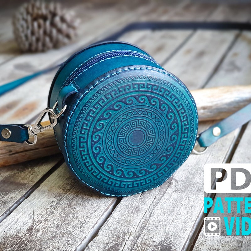 Round Leather Bag - Etsy