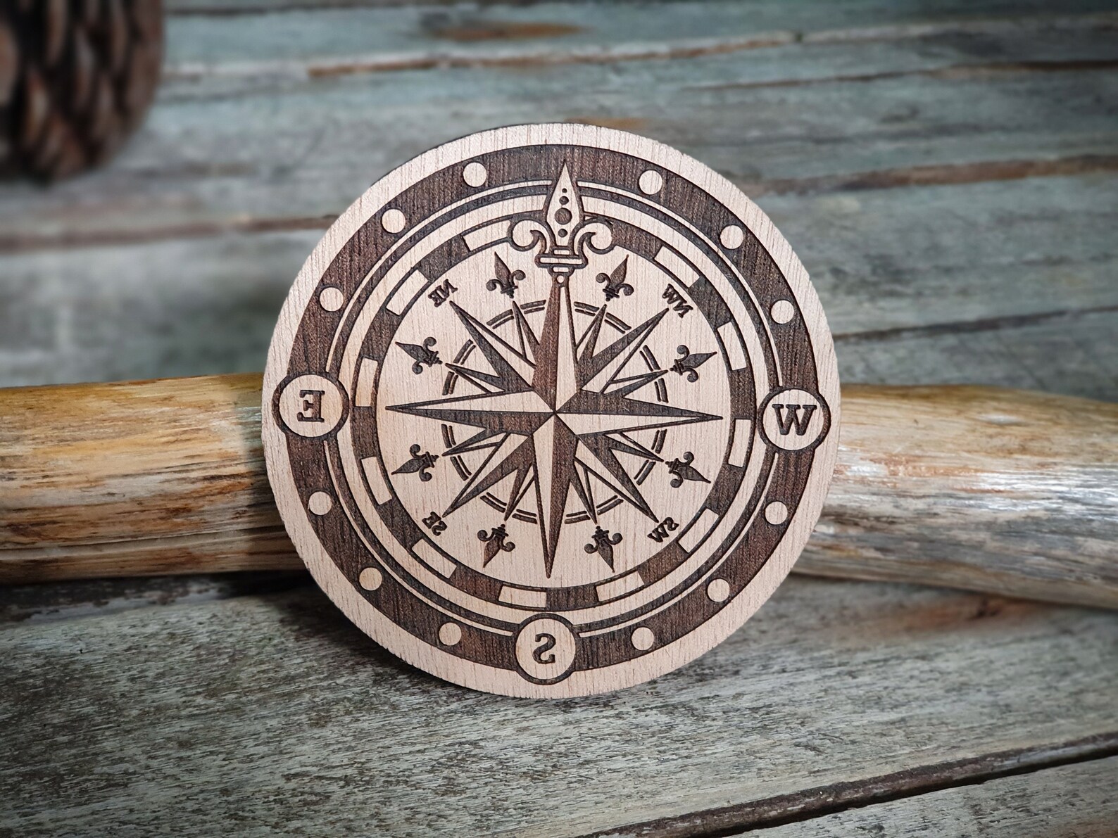 Nautical Compass Stamp for Leather Crafting Compass Rose | Etsy