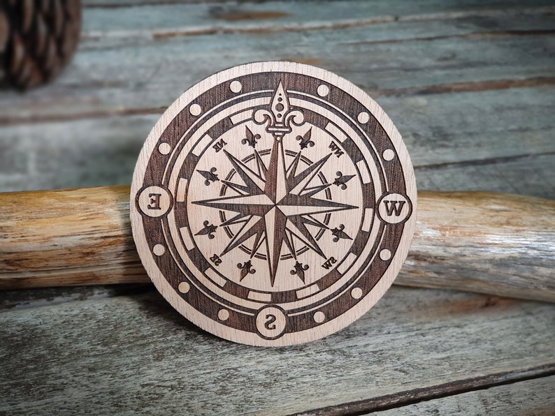 Nautical Compass Stamp for Leather Crafting | Compass Rose - Etsy