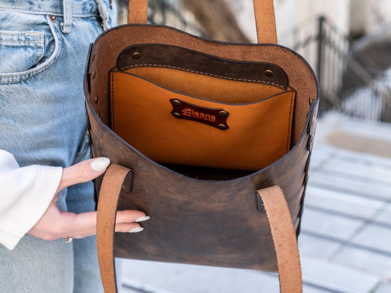 No Stitching Heart Tote Bag PATTERN | Shoulder Bag PDF Leather Pattern ...