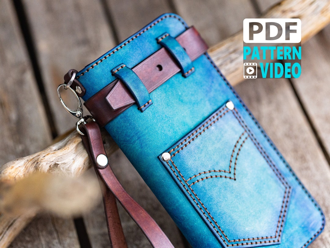 JEANS Long Wallet Leather Pattern / PDF Pattern for Leather Crafting - Etsy