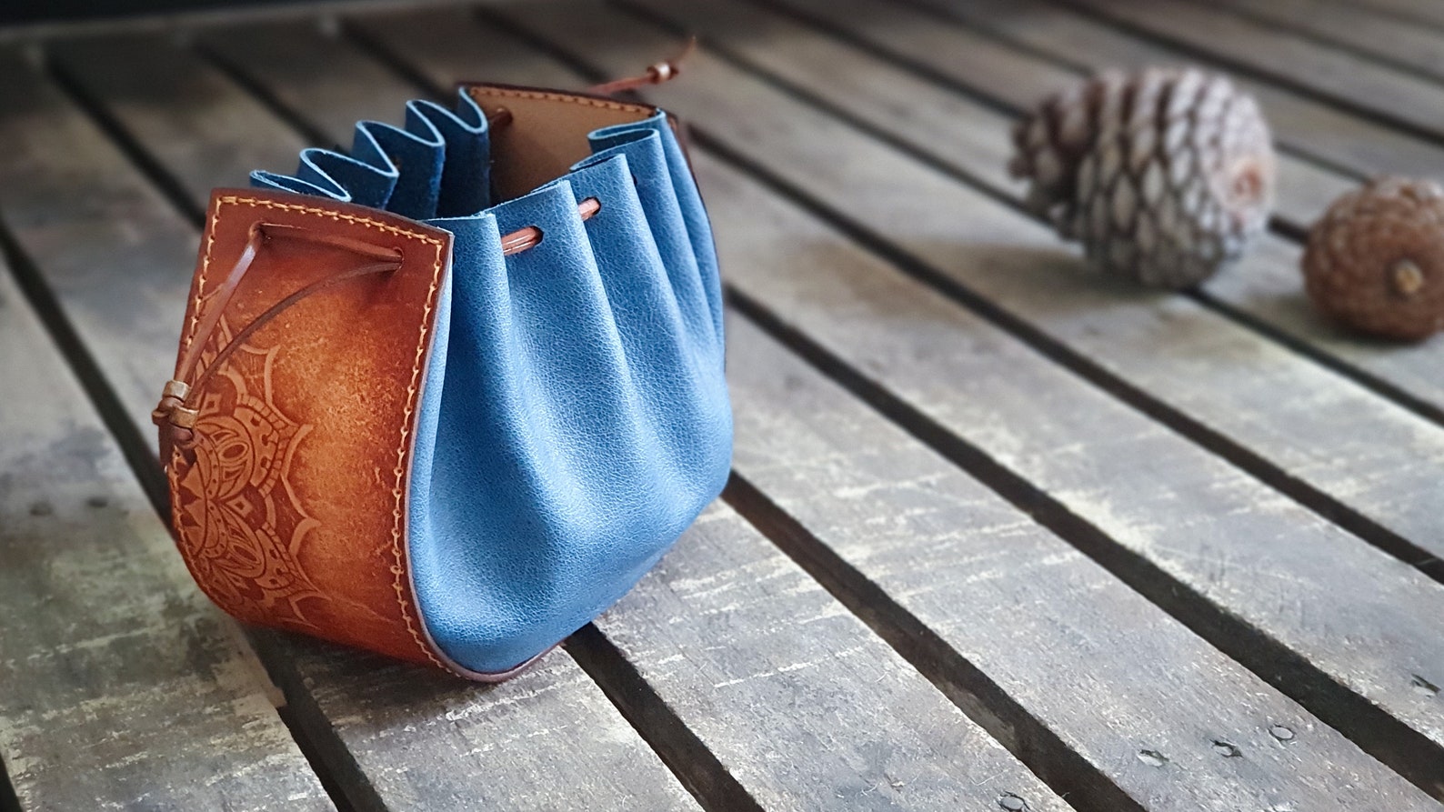 PDF Leather Pattern for Large Dice Pouch/ Drawstring Pouch | Etsy