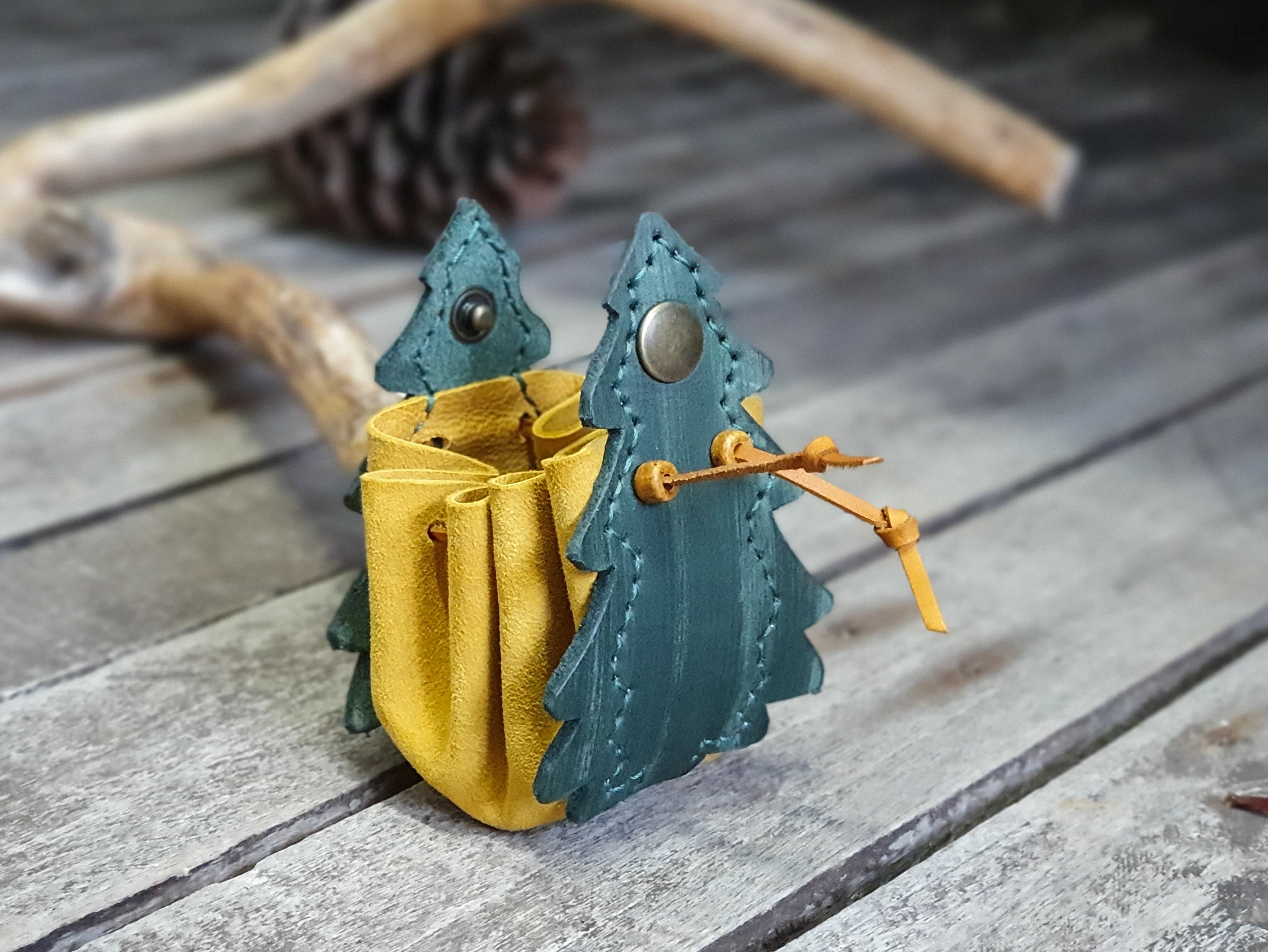 PDF Pattern. Christmas Tree Pouch Drawstring Leather Pouch - Etsy UK