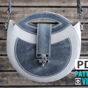 PDF Pattern. Leather ROUND Crossbody Bag With Video - Etsy