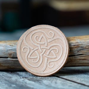 Leather Round Patch Celtic Trinity Knot | 6 Cm - Etsy