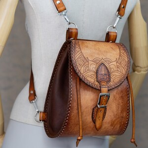 LUNA Leather Bag Pattern Backpack Shoulder Bag PDF Leather - Etsy
