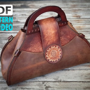 PDF Leather Pattern | Wooden Handles Handbag Leather Pattern - Etsy