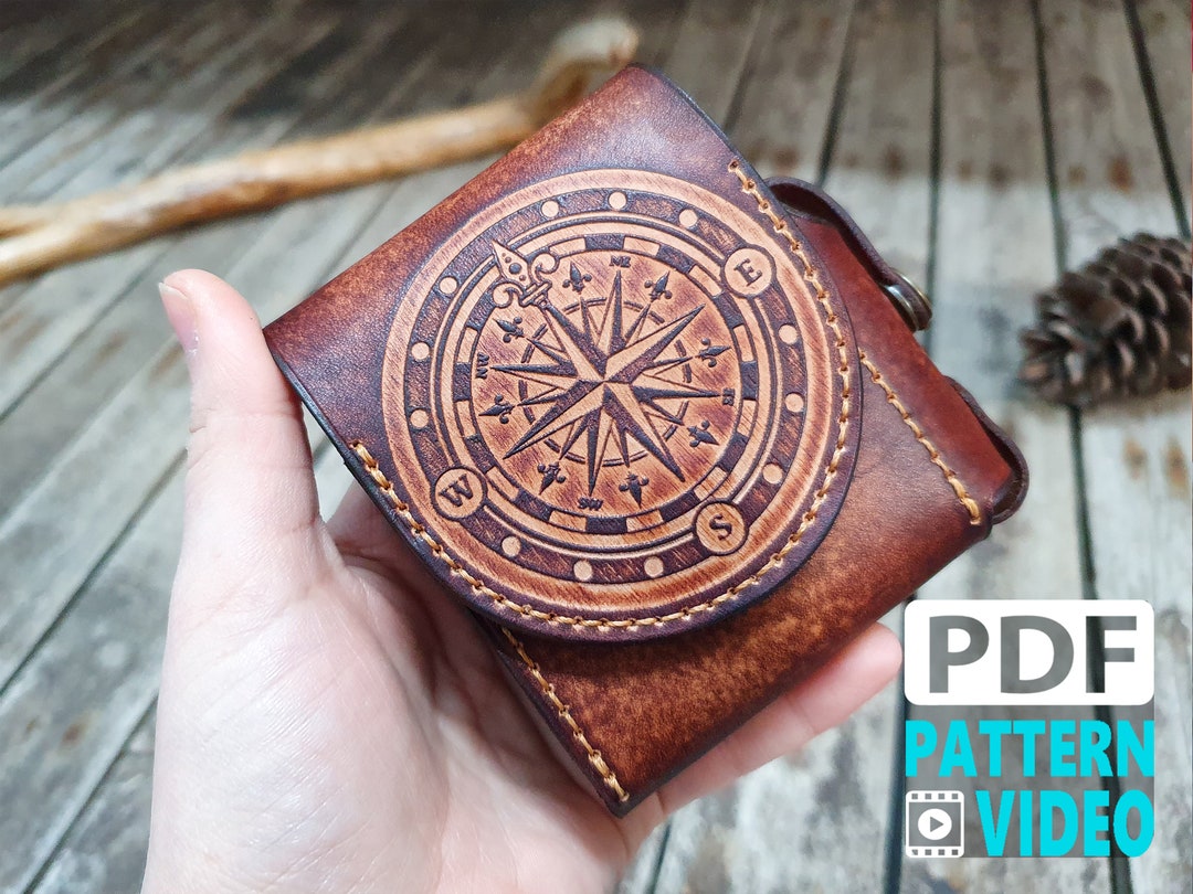 PDF Leather Pattern / Cigarette Case With Small Lighter Slot / Leather ...