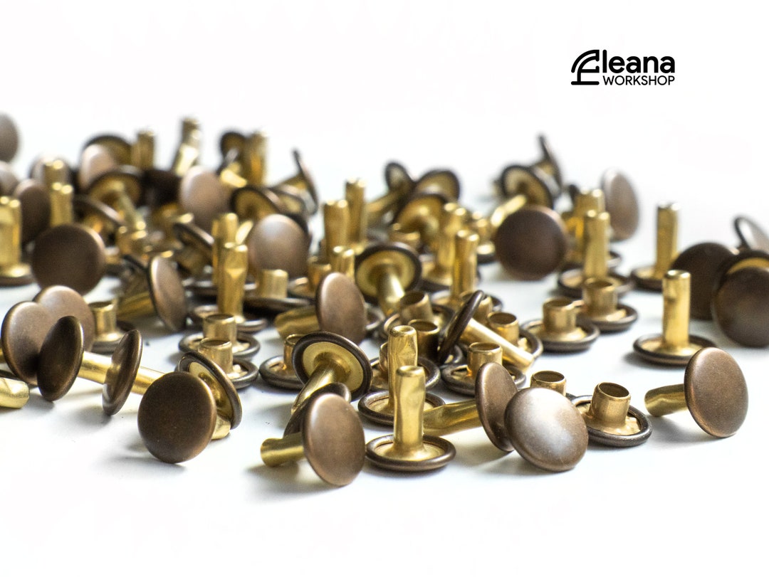 9mm Double Cap Rivets | Nickel and Bronze Rivets for Leather Crafting ...