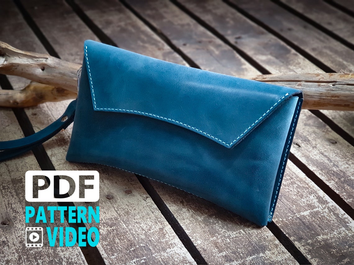 PDF Pattern for Curved Leather Clutch - Etsy
