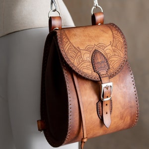 LUNA Leather Bag Pattern | Backpack, Shoulder Bag PDF Leather Pattern - Etsy