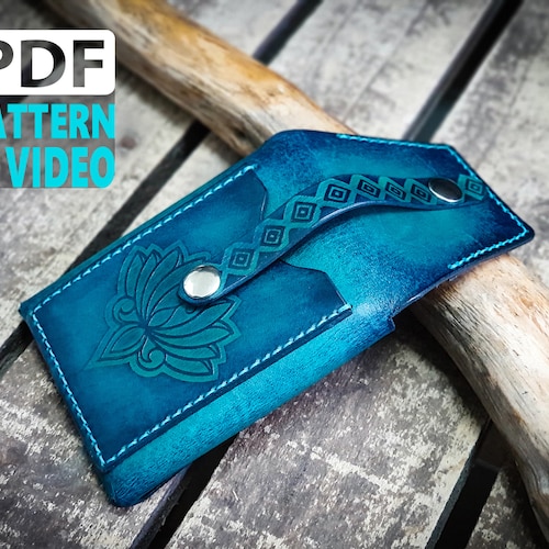 Leather Wallet Pattern and Template for Print and Lasercut Pdf - Etsy