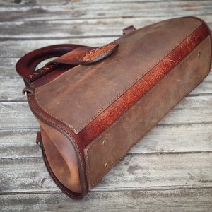 PDF Leather Pattern | Wooden Handles Handbag Leather Pattern - Etsy