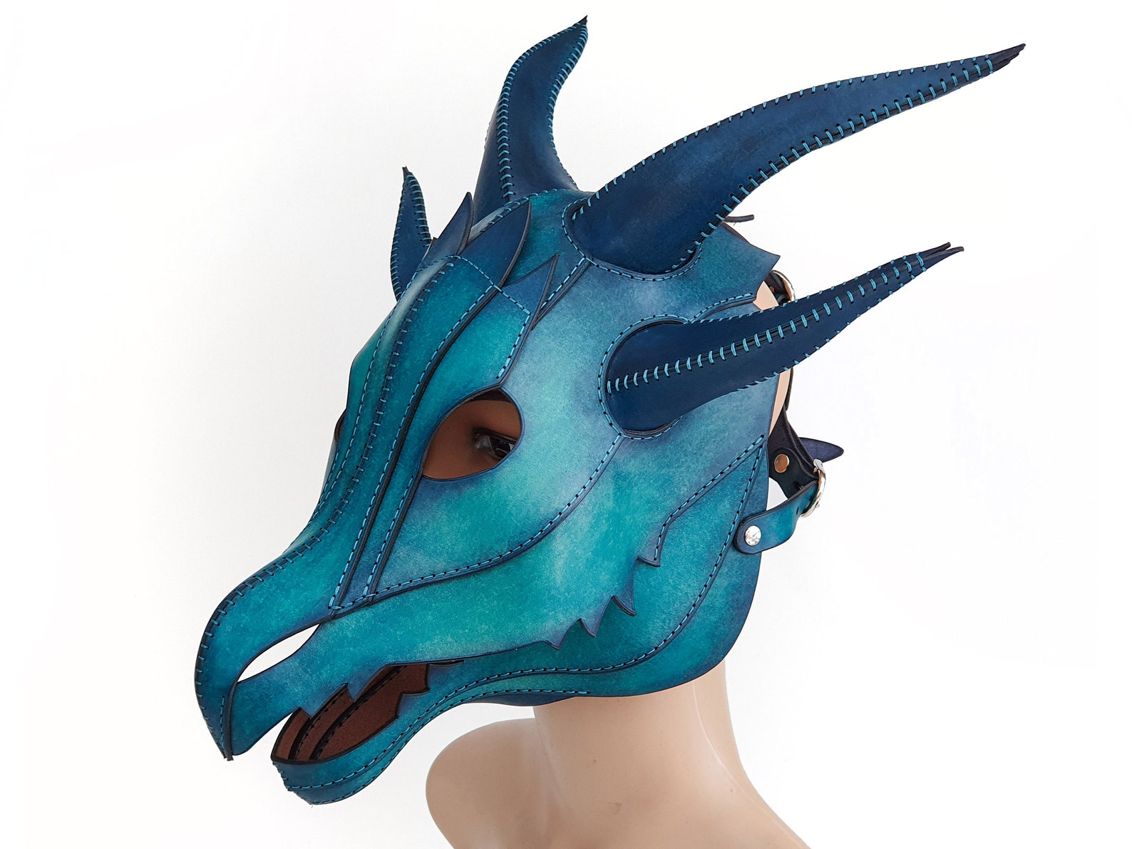 PDF Leather Therian Dragon Mask Pattern, Cosplay Dragon Head Pattern ...