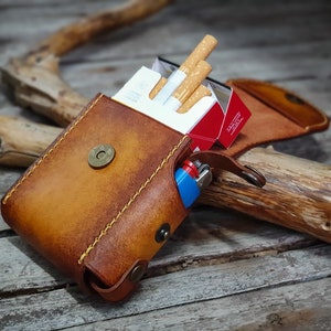 Set of 3 PDF Leather Patterns / Cigarette Case With Small Lighter Slot ...