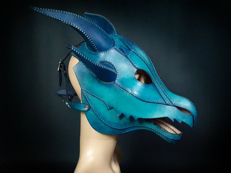 PDF Leather Therian Dragon Mask Pattern, Cosplay Dragon Head Pattern ...