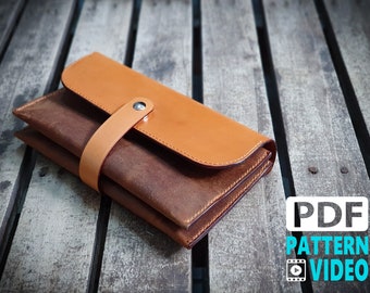 PDF Long Wallet - Template - Leather Clutch Wallet - Pattern 1 - Etsy