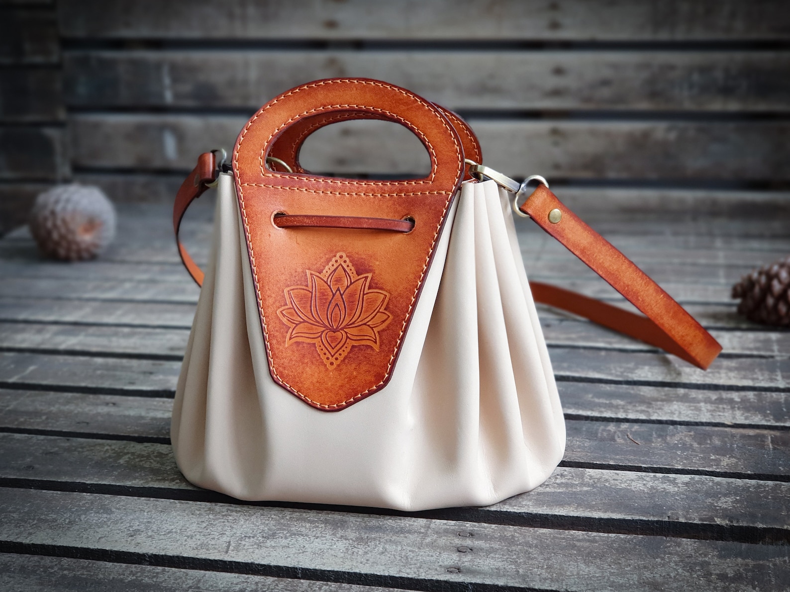 Lotus Flower Wooden Stamp for Leather Crafting - Etsy