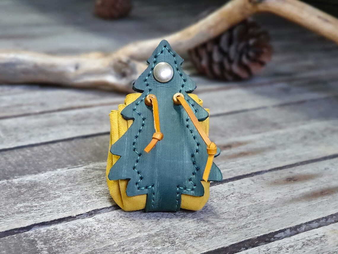 PDF Pattern. Christmas Tree Pouch Drawstring Leather Pouch | Etsy