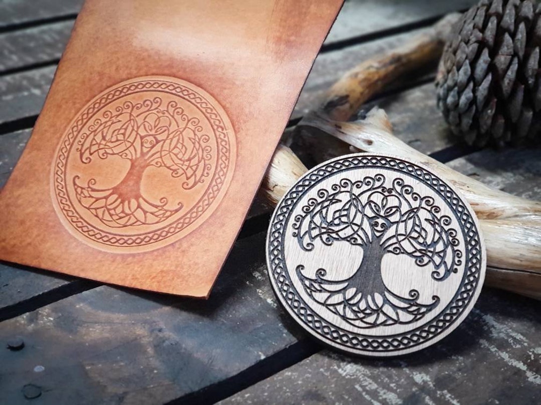 Tree Wooden Stamp for Leather Crafting | 9cm X 9cm or 3,5” X 3,5” - Etsy