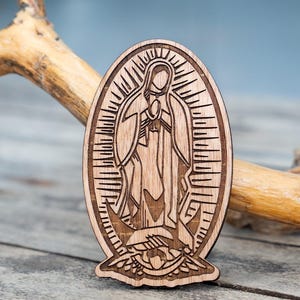 Our Lady of Guadalupe Wooden Stamp for Leather Crafting | 10,5 Cm X 6 ...