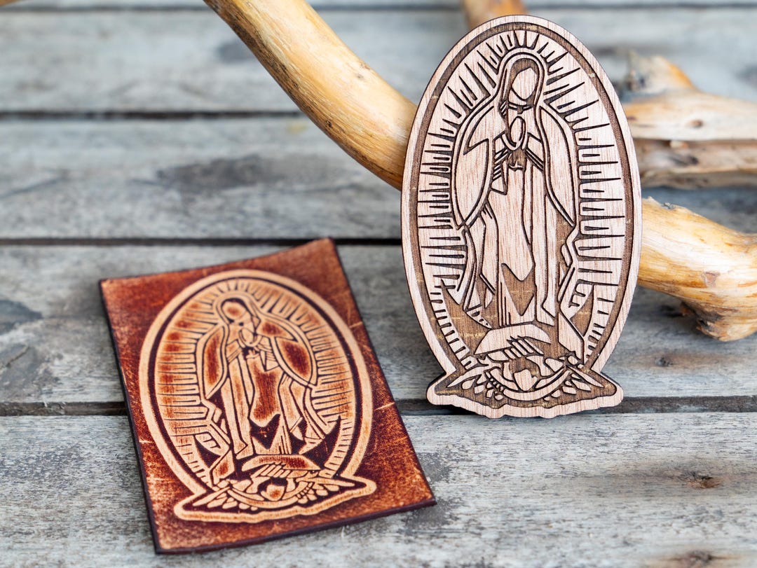 Our Lady of Guadalupe Wooden Stamp for Leather Crafting | 10,5 Cm X 6 ...