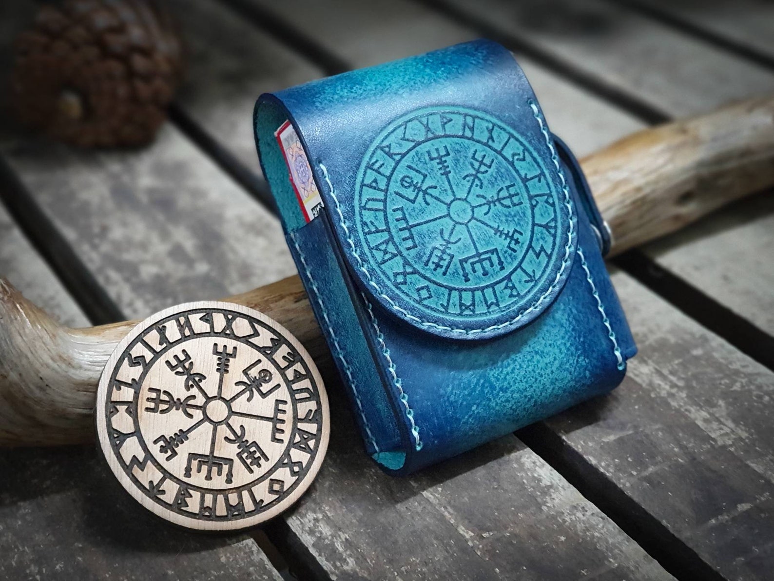 Vegvisir Stamp for Leather Crafting | Runic Compass Stamp | Viking ...