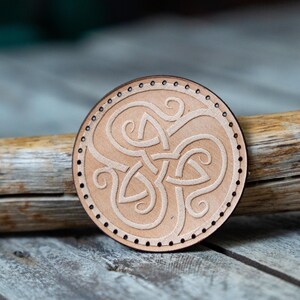 Leather Round Patch Celtic Trinity Knot | 6 Cm - Etsy