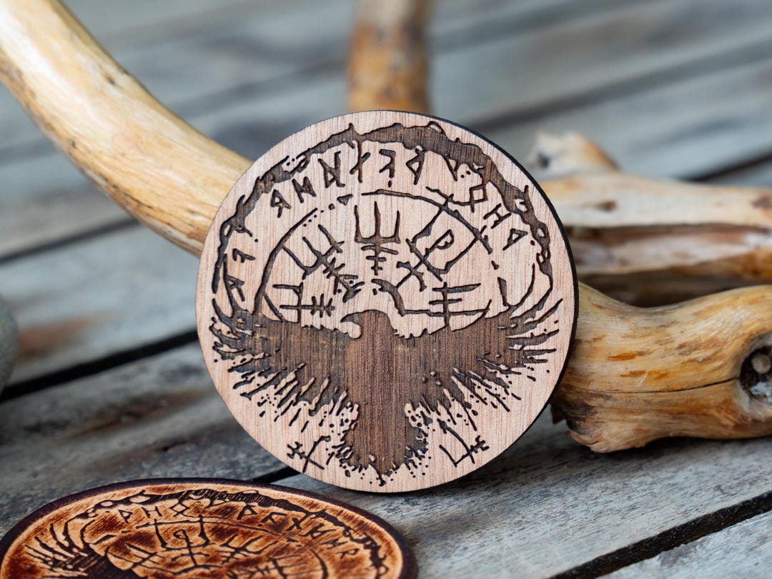 Norse Raven Rune Wooden Stamp for Leather Crafting - Etsy