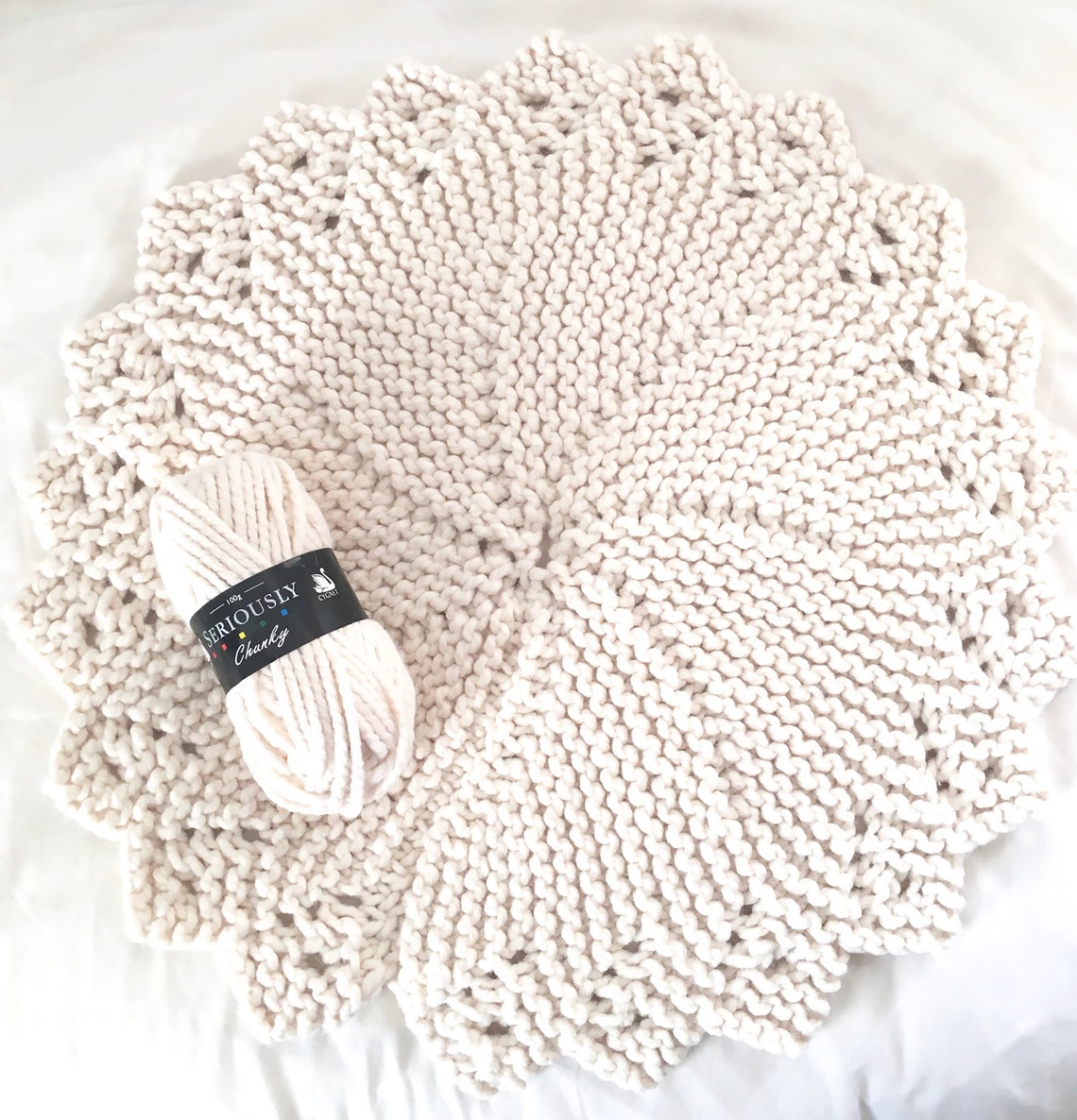 PDF Download Lace Flower Circle Knitting Pattern - Etsy