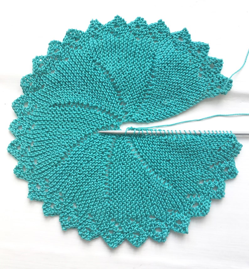 PDF Download Lace Flower Circle Knitting Pattern - Etsy