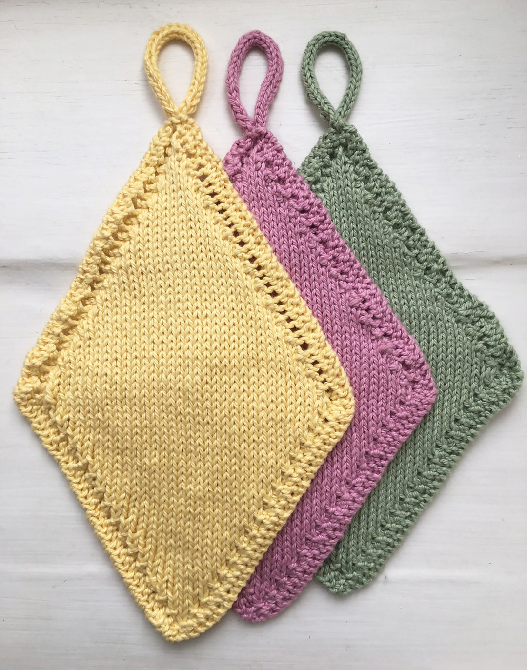 PDF Download - Diamond Reversible Cloths Knitting Pattern - Etsy UK