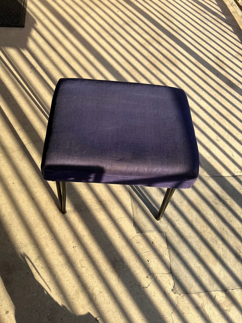 1950's MCM V-shaped Steel Leg Vanity Stool - Etsy