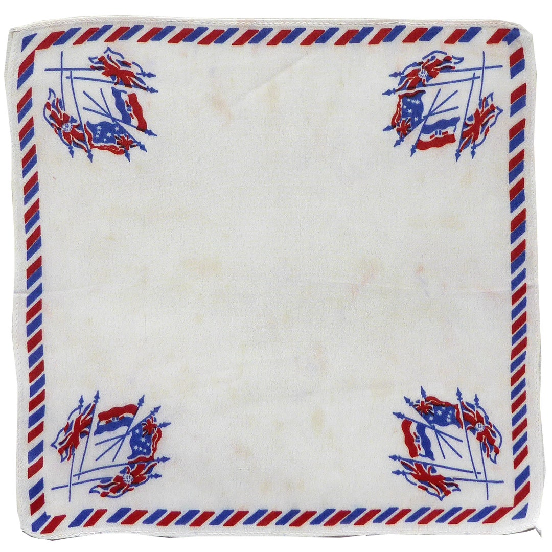 Coronation Flags Souvenir Vintage Handkerchief - Etsy